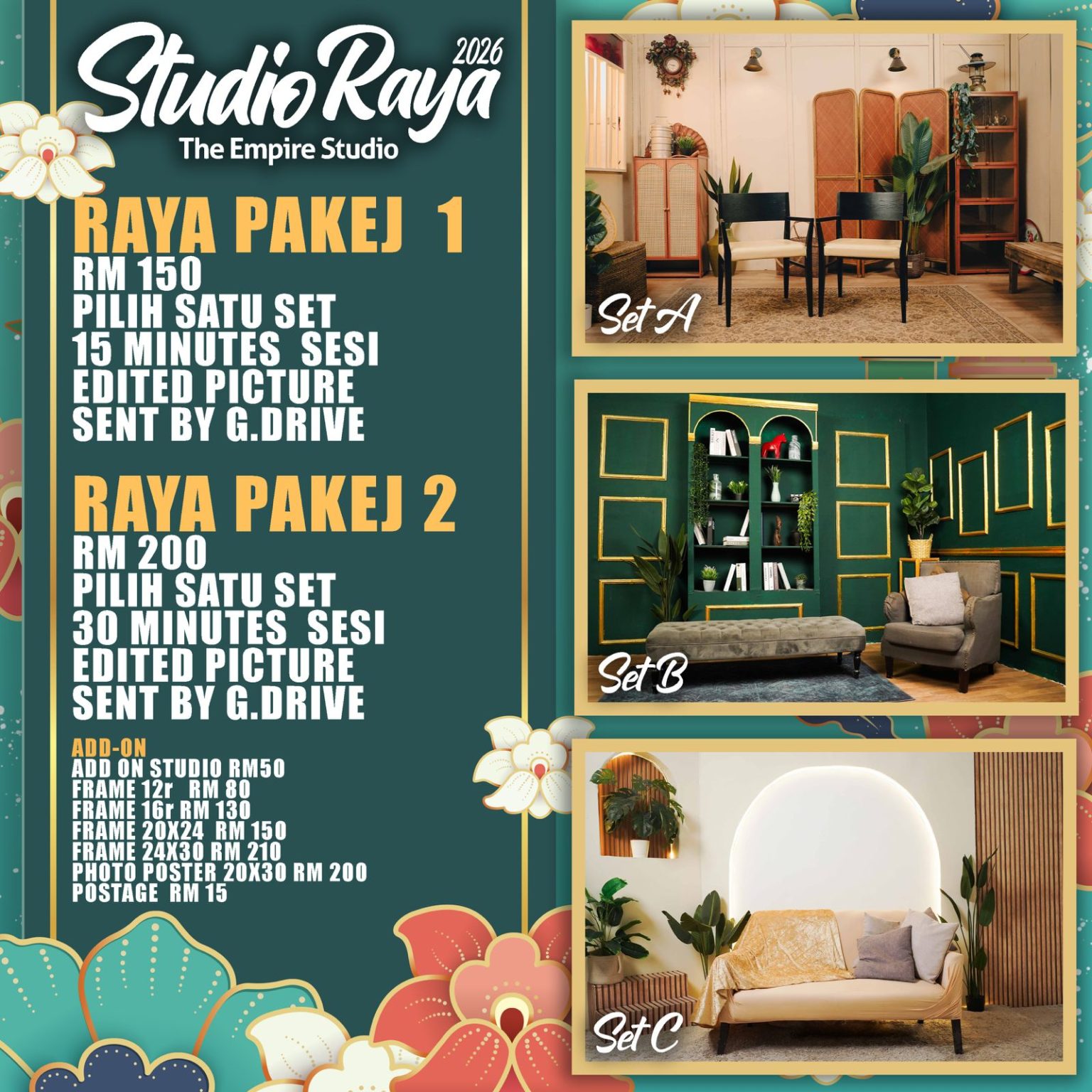 Pakej Photo Studio Raya 2026 The Empire Studio - herneenazir.com